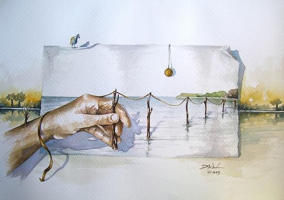 watercolor nº 9,year 2009 by Daniel Ramos Ruiz | ArtWanted.com