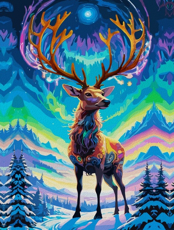 Aurora Stag: Magic in the Night by Ramy Salah Hefny | ArtWanted.com