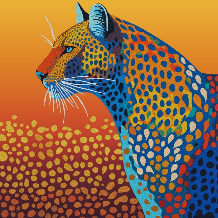 Abstract Vibrant Leopard Art by Ramy Salah Hefny | ArtWanted.com