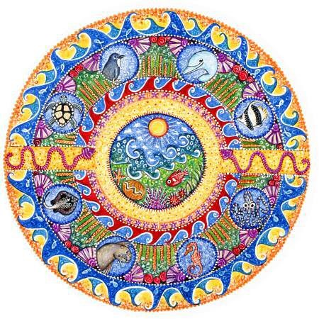 Ocean Landscape Mandala by LIndy Longhurst | ArtWanted.com