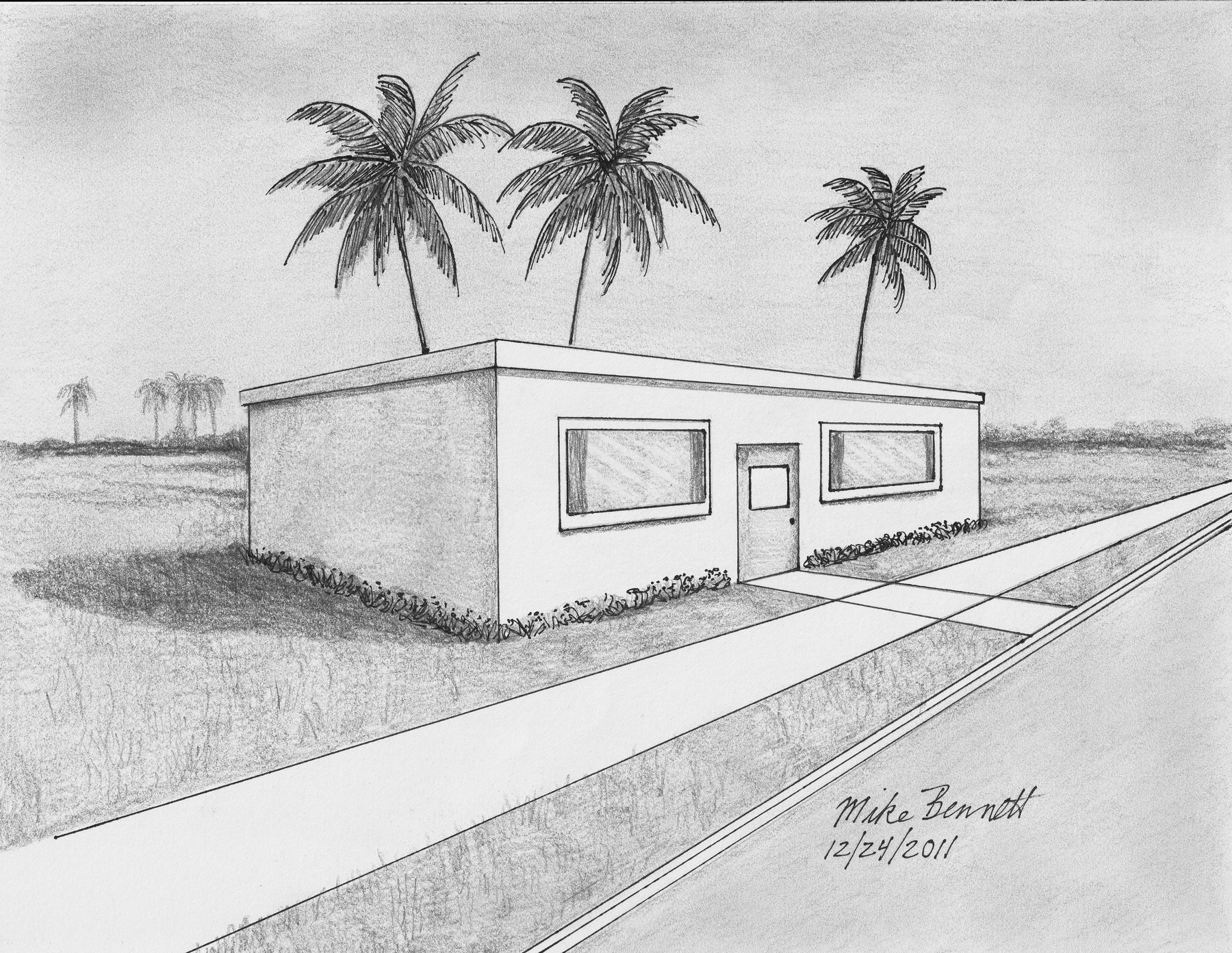 Simple 2 Point Perspective House